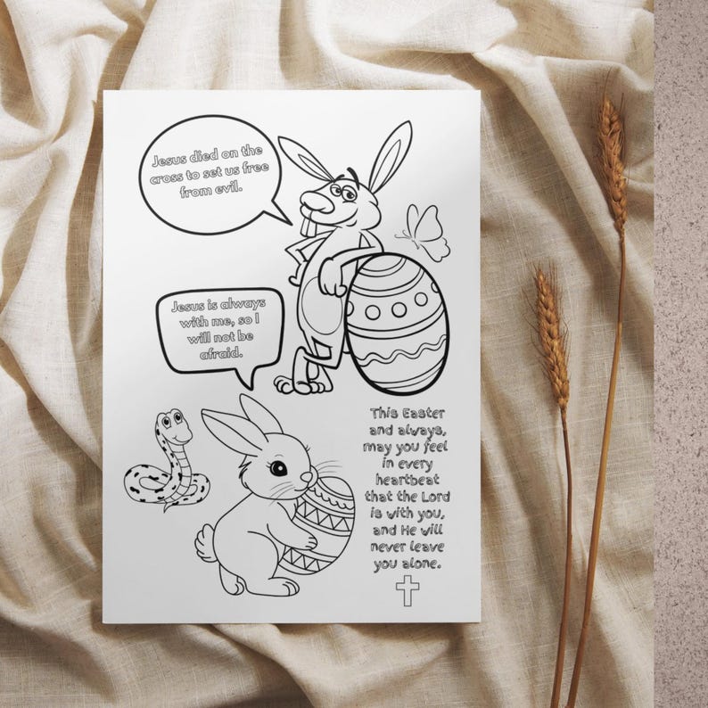 PRINTABLE Kids Easter Blessing Card Christian Prayer Religious Gift ...