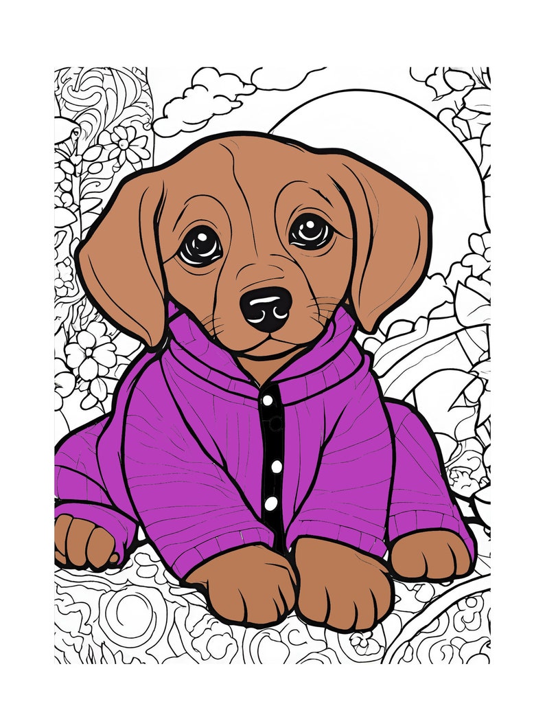 Dog Coloring Pages Printable Dogs in Pajamas Coloring Sheets for Kids ...