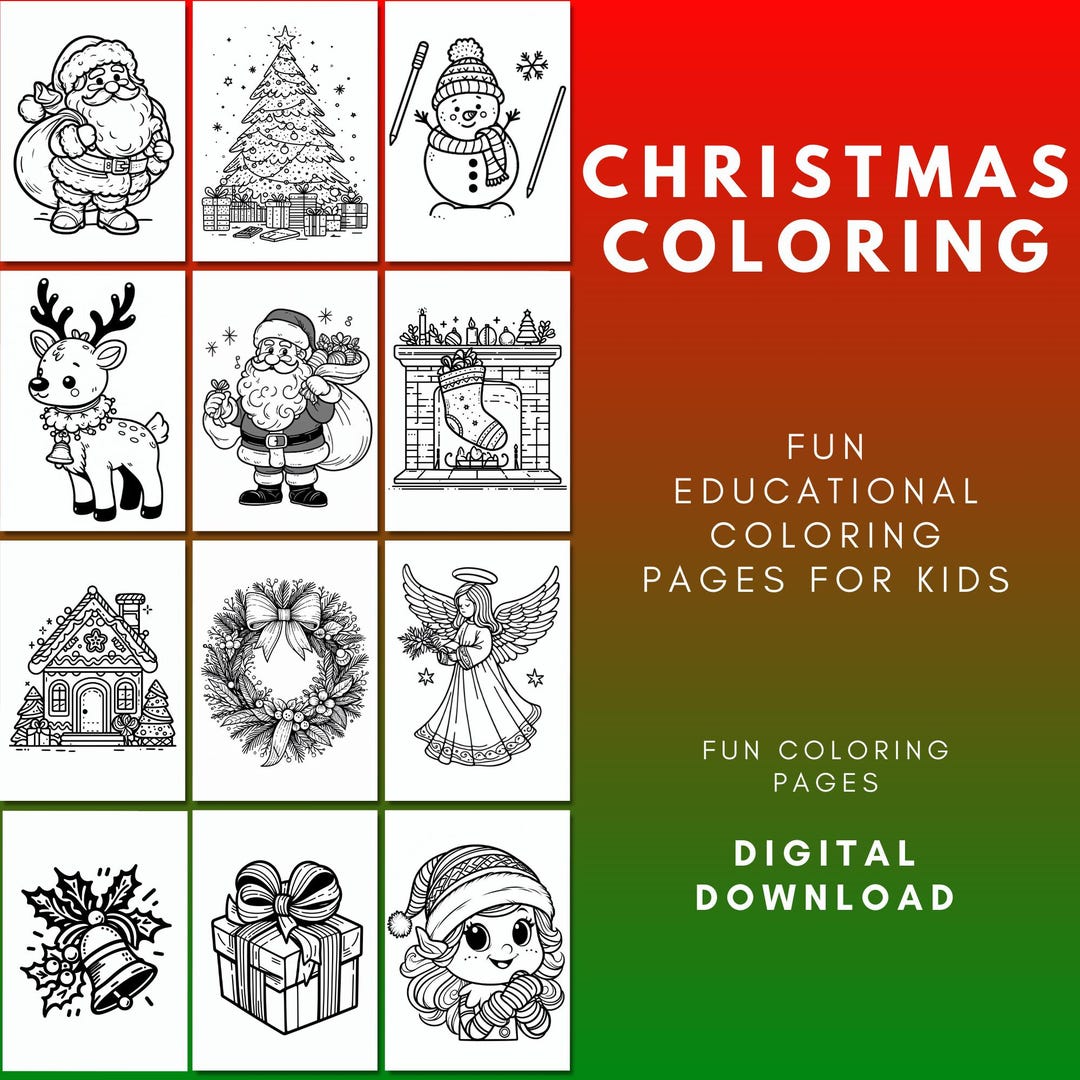 Christmas Coloring Pages Printable Holiday Coloring Sheets for Kids ...
