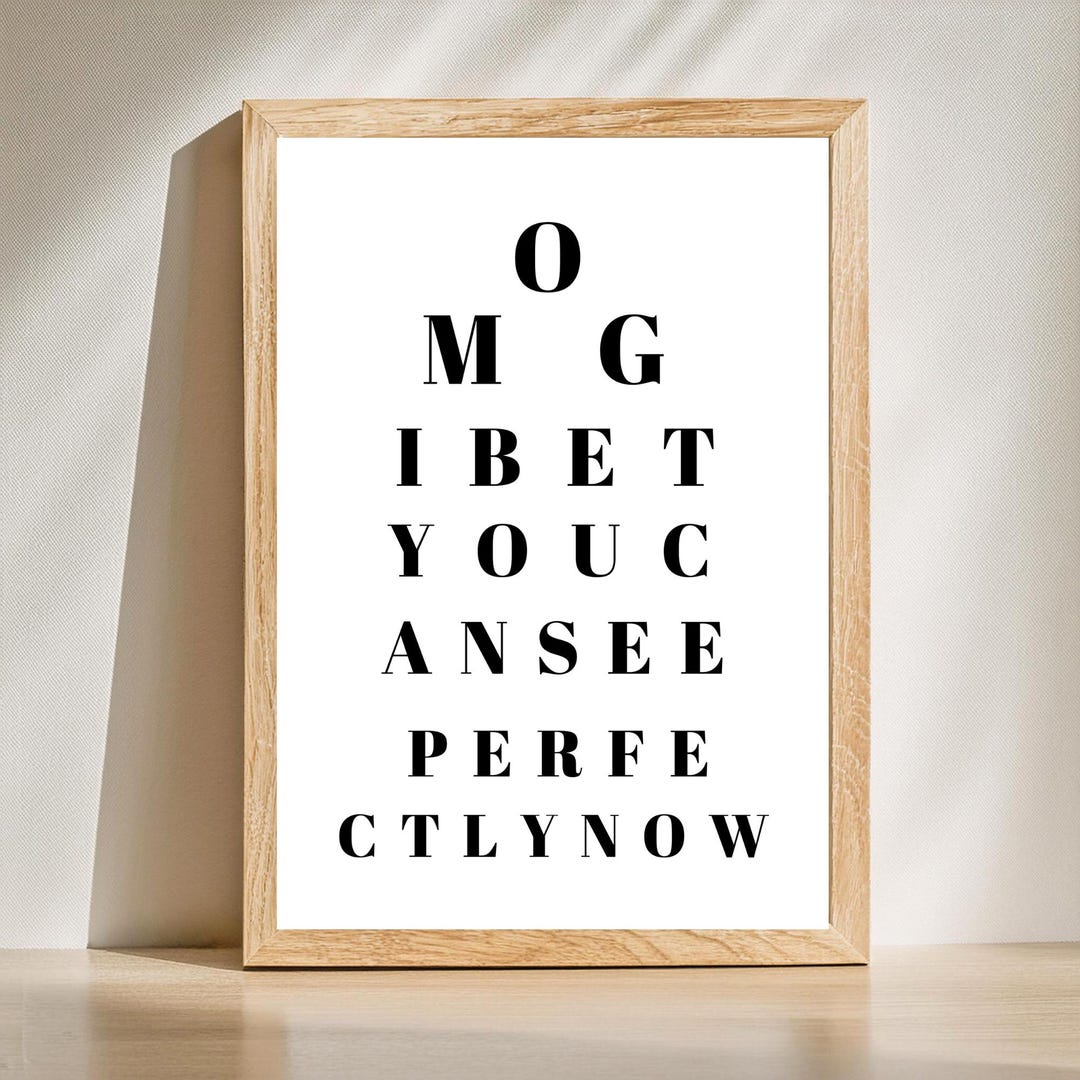 Funny Optometrist Wall Art Printable Eye Doctor Office Decor Optometry ...