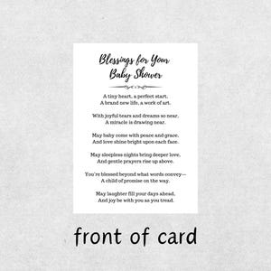 Baby Shower Blessing Card Printable Newborn Celebration Christian ...