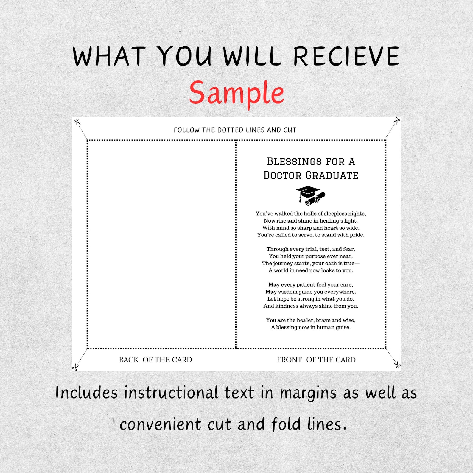 Doctor Graduate Blessings Card for Medical School Graduation Greeting ...