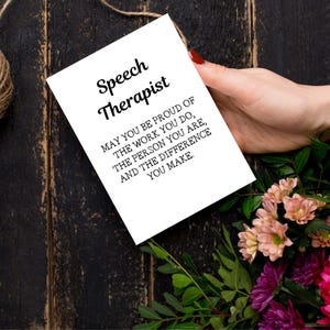Speech Therapist Gift Printable SLP Wall Art Speech Language ...
