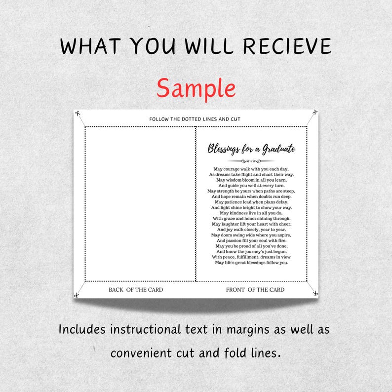 Graduate Blessings Card Graduation Congratulations Card High School ...