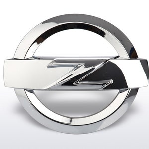 2x Chrome Silver 370z Z Logo Emblem Badge Front Rear Set Fits Nissan ...