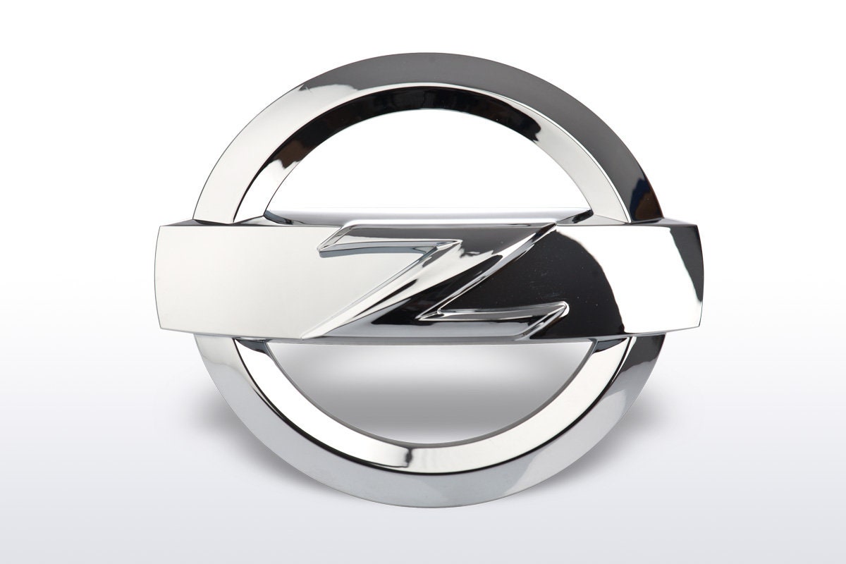 2x Chrome Silver 370z Z Logo Emblem Badge Front Rear Set Fits Nissan ...