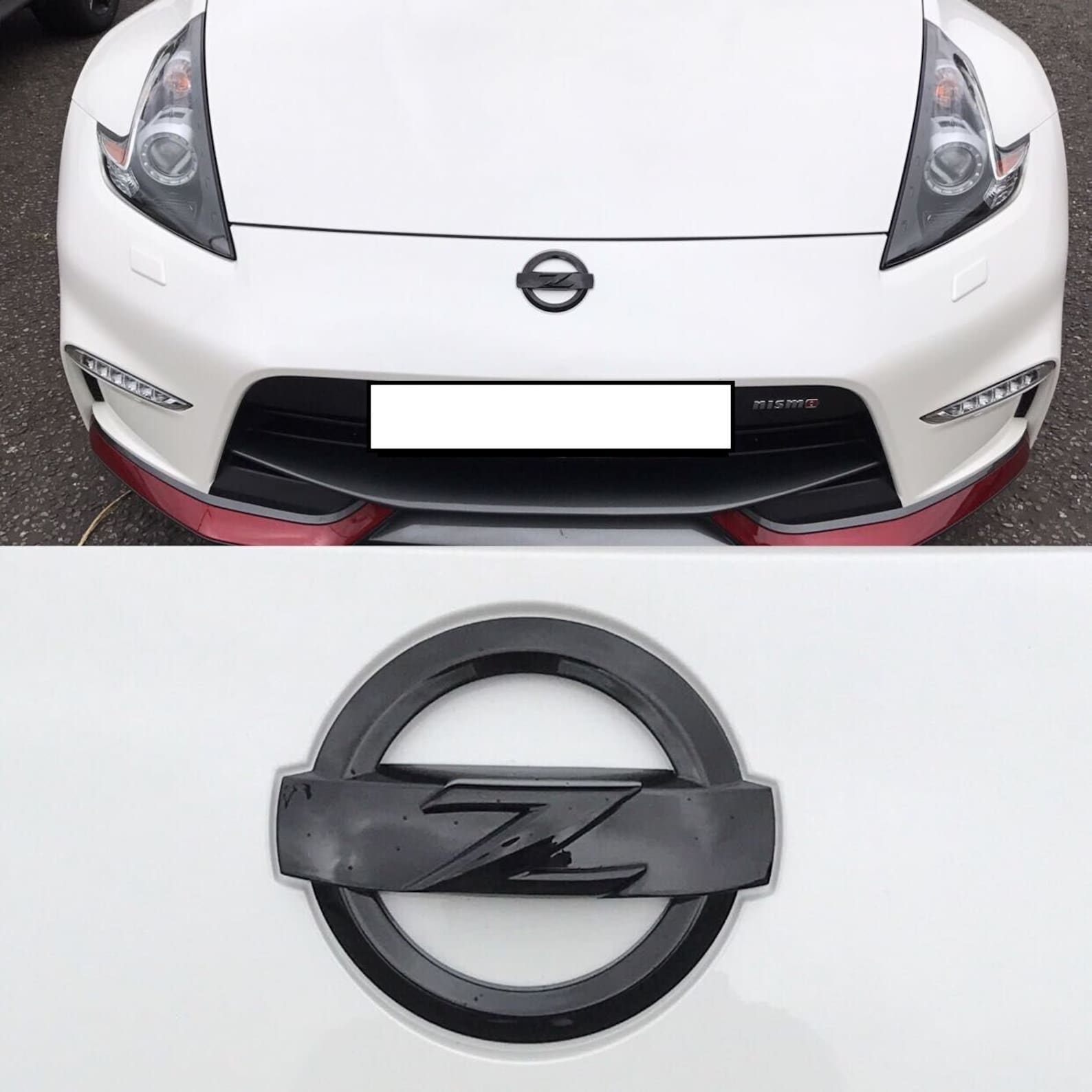 2x High Gloss Black 370z Z Logo Emblem Badge Front + Rear Set Fits ...