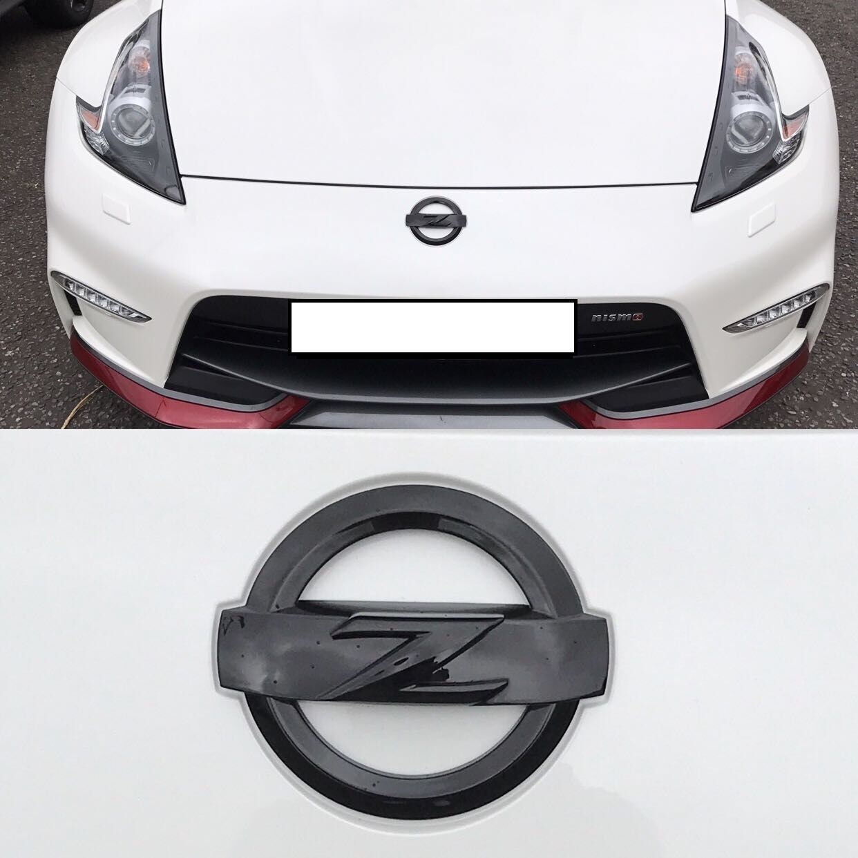 2x High Gloss Black 370z Z Logo Emblem Badge Front Rear Set Fits Nissan ...