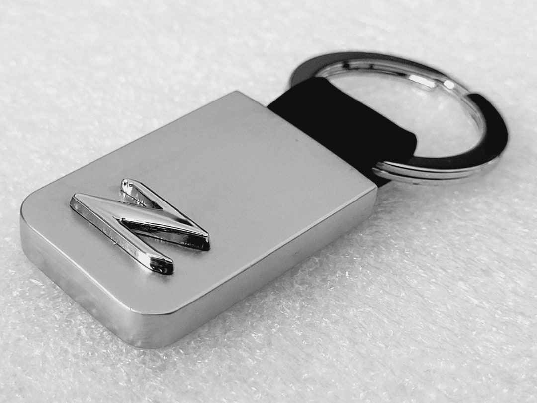 370z Z Logo Keyring Metal Plate Leather Strap Key Chain Key Fob - Etsy
