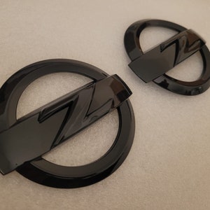 2x High Gloss Black 370z Z Logo Emblem Badge Front + Rear Set Fits ...