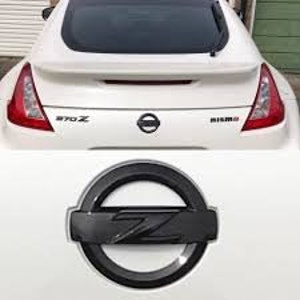 2x High Gloss Black 370z Z Logo Emblem Badge Front Rear Set Fits Nissan ...