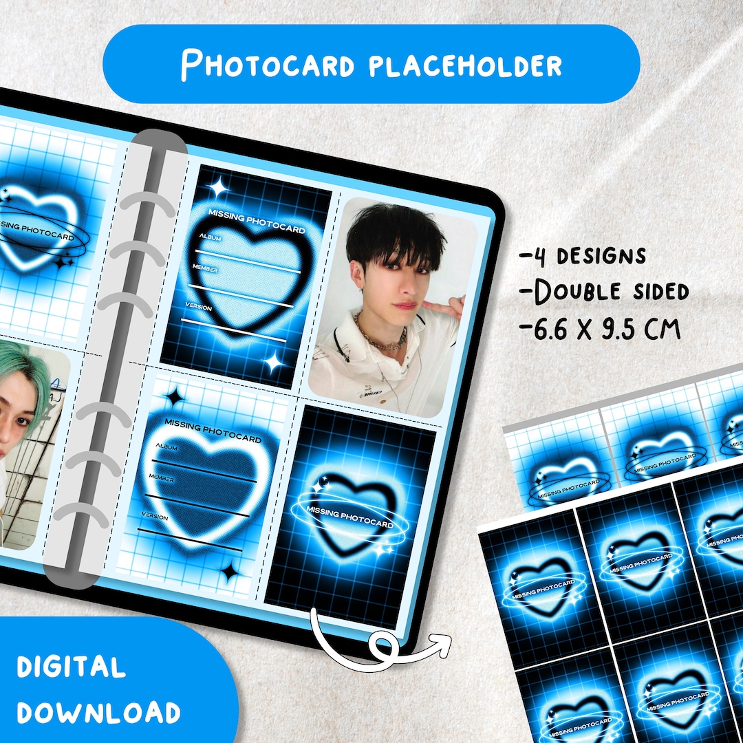Kpop Photocard Binder Filler/placeholder/toploader Decoration/missing ...