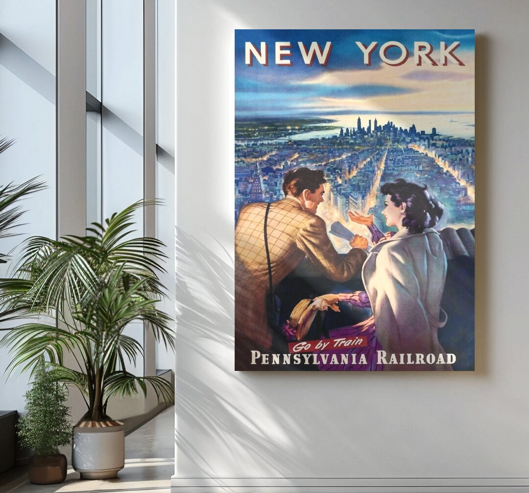 Vintage New York Poster, New York City Print, Vintage New York Wallart ...