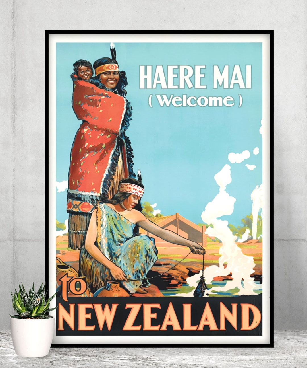 New Zealand Travel Poster, Vintage New Zealand Travel Poster, New ...