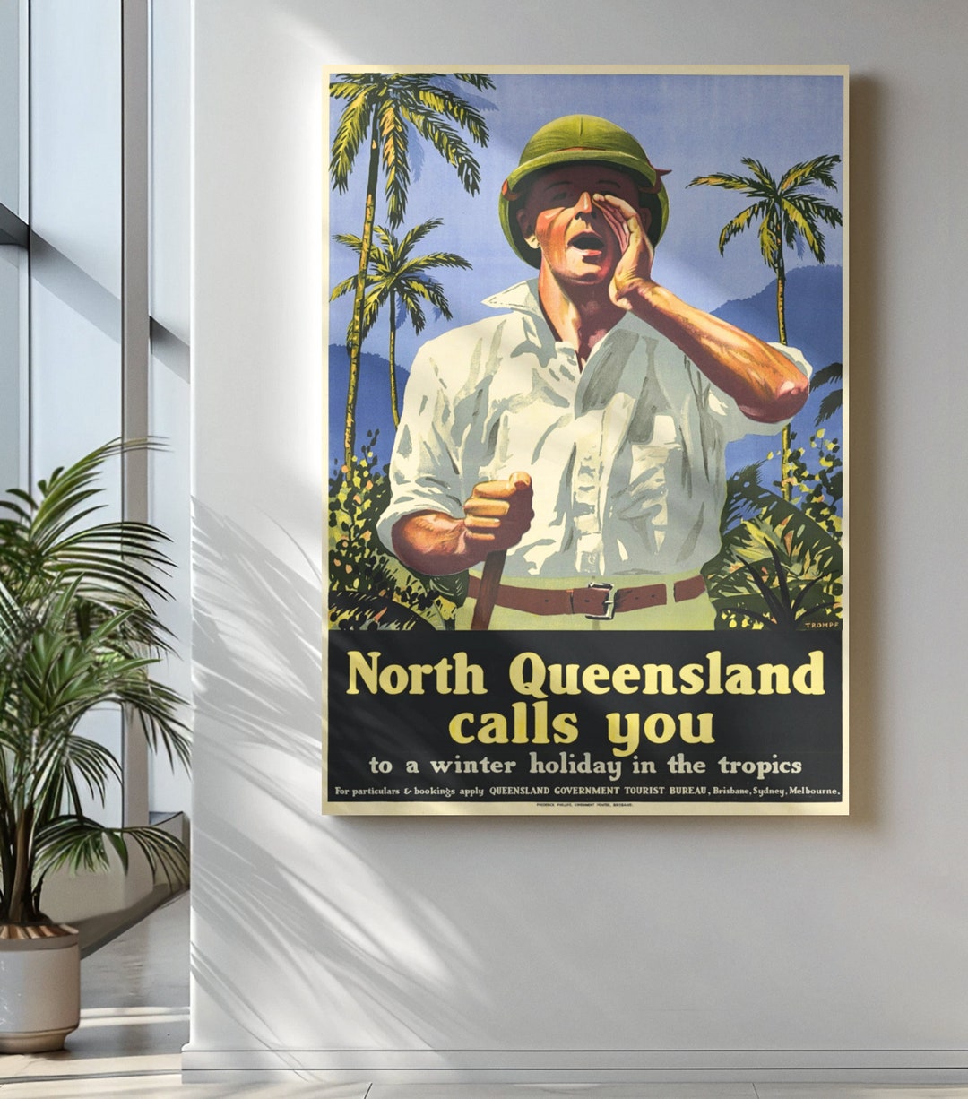 Vintage Australia Travel Poster, Vintage Queensland Travel Print ...