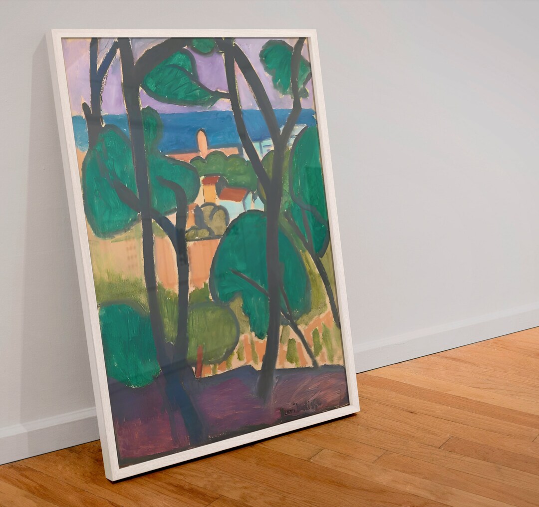 Tableau d'Henri Matisse, vue de Collioure, tableau de fleurs sombres ...