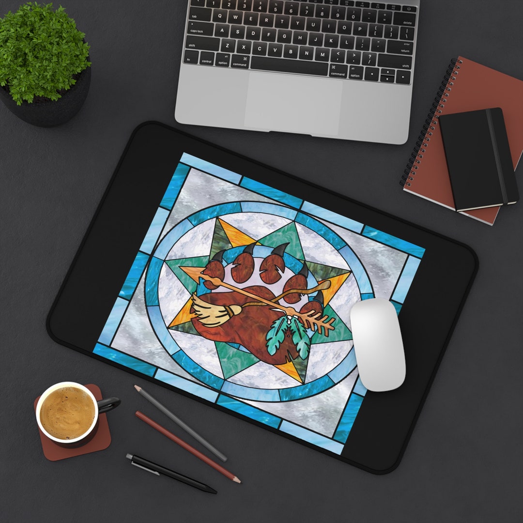Vex Stained Glass Desk Mat - Etsy