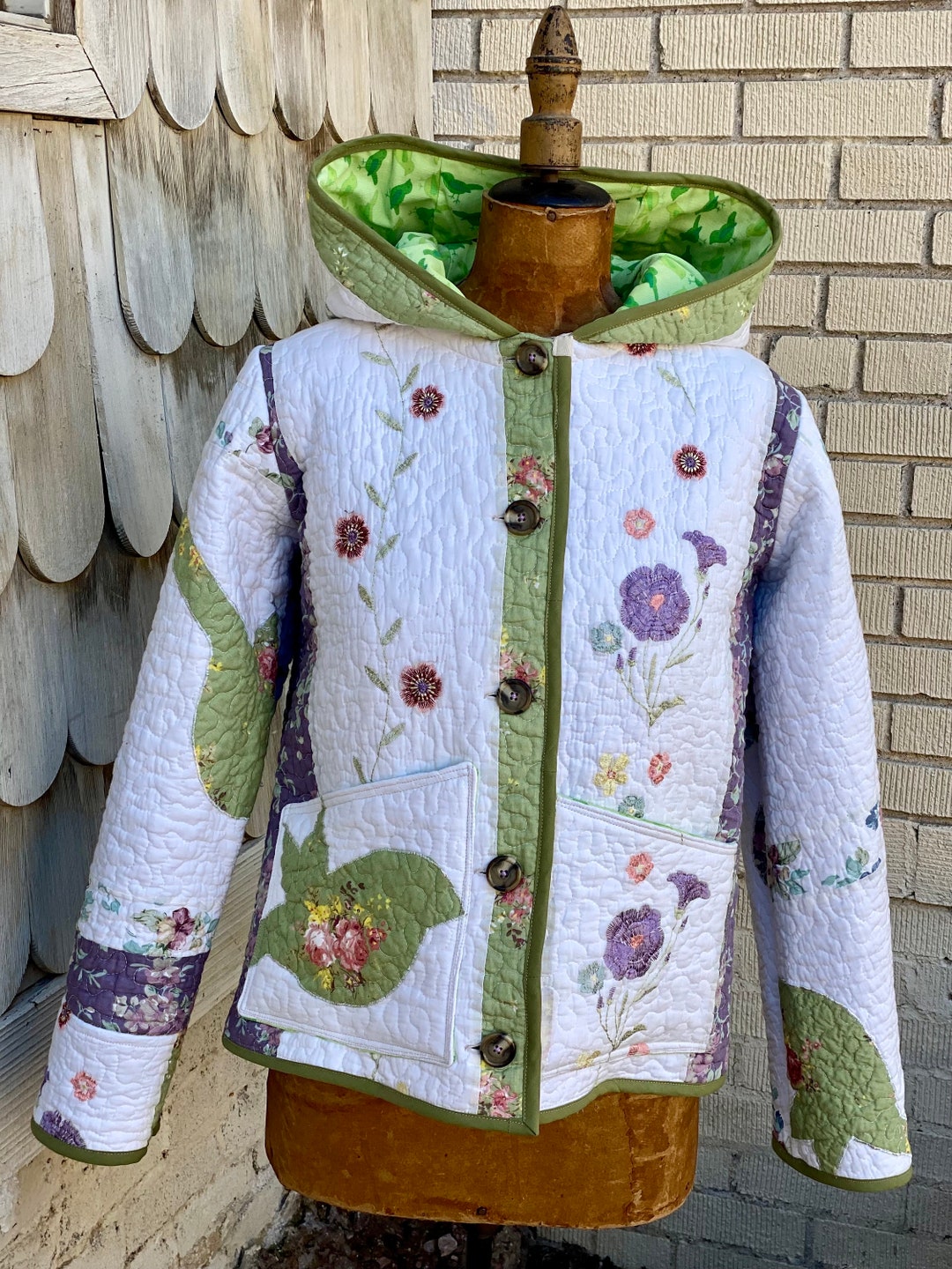 Bird Song Quilt Coat-size MEDIUM - Etsy