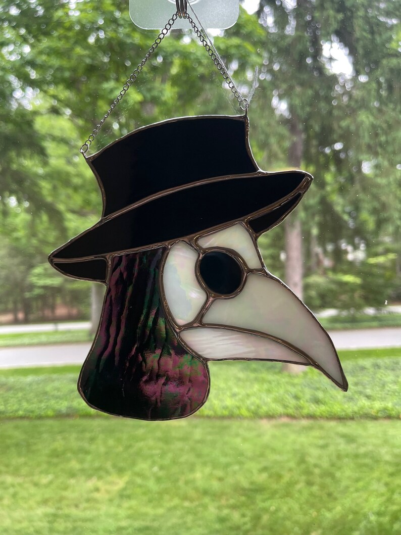 Iridescent Stained Glass Plague Doctor - Etsy