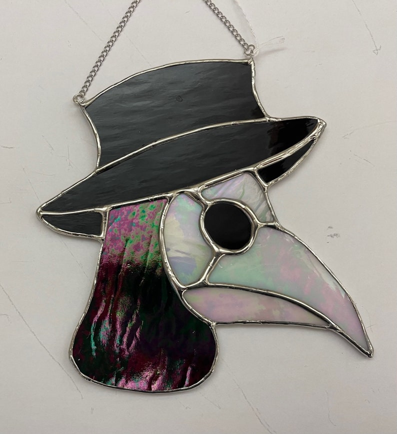 Iridescent Stained Glass Plague Doctor - Etsy