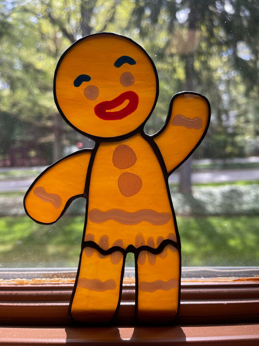 Gingy From Shrek Stained Glass Suncatcher PREORDER - Etsy