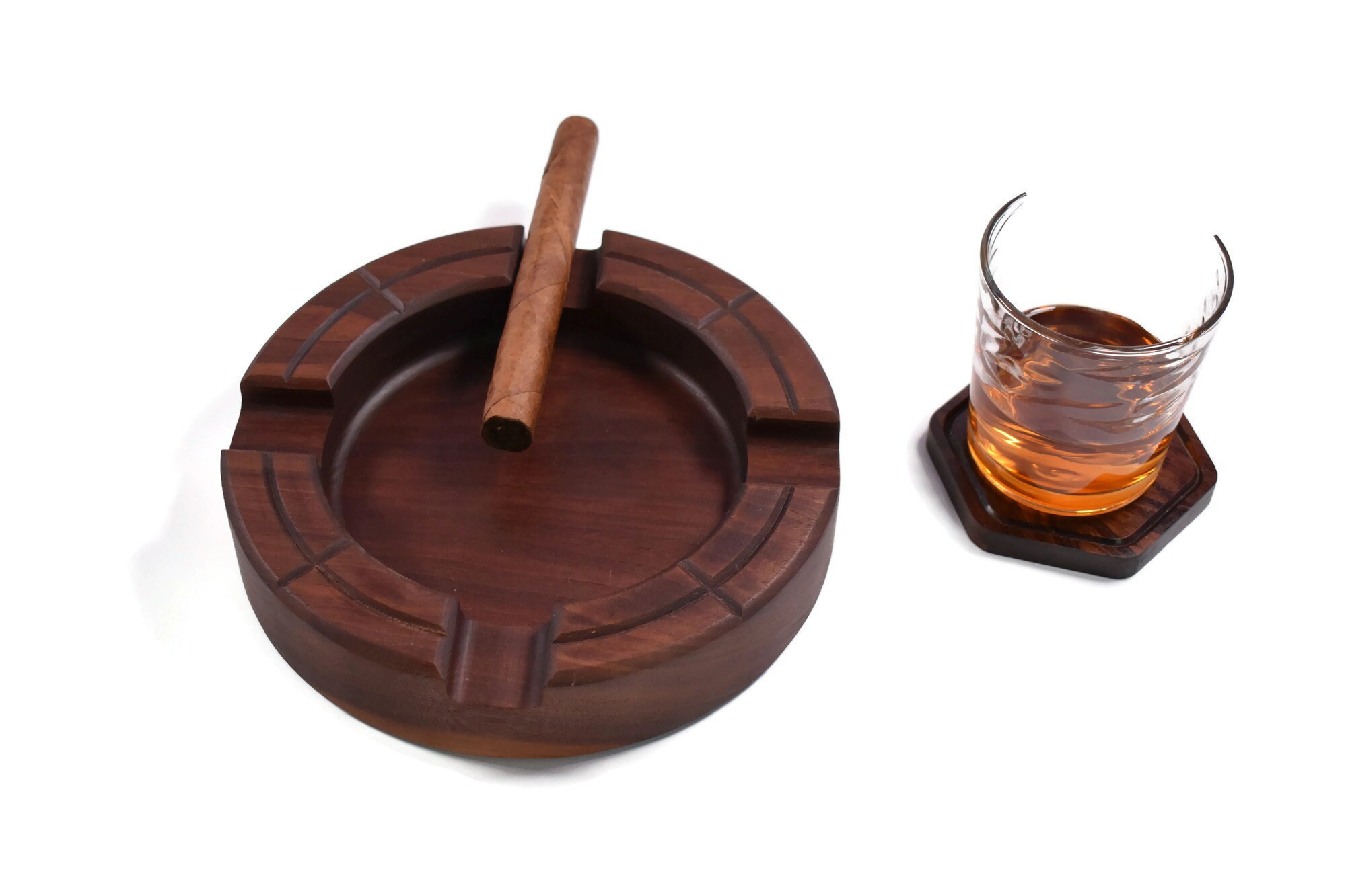 Classic Ash Tray, Wood Ash Tray, Smoking Ashtray, Cigar Tray, Wooden ...