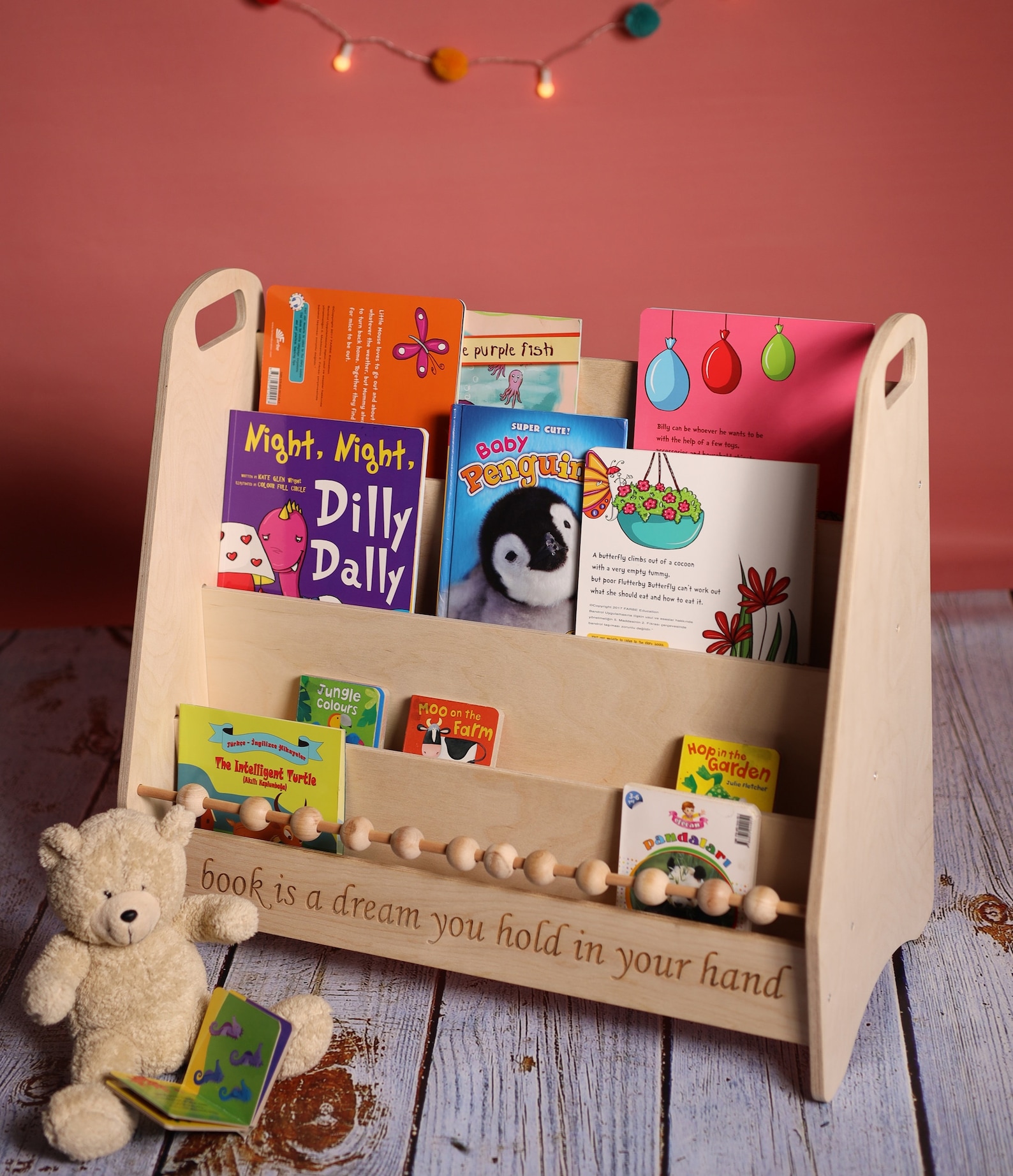 Montessori Bookcase, Bookcase for Child, Nursery Bookshelf ...