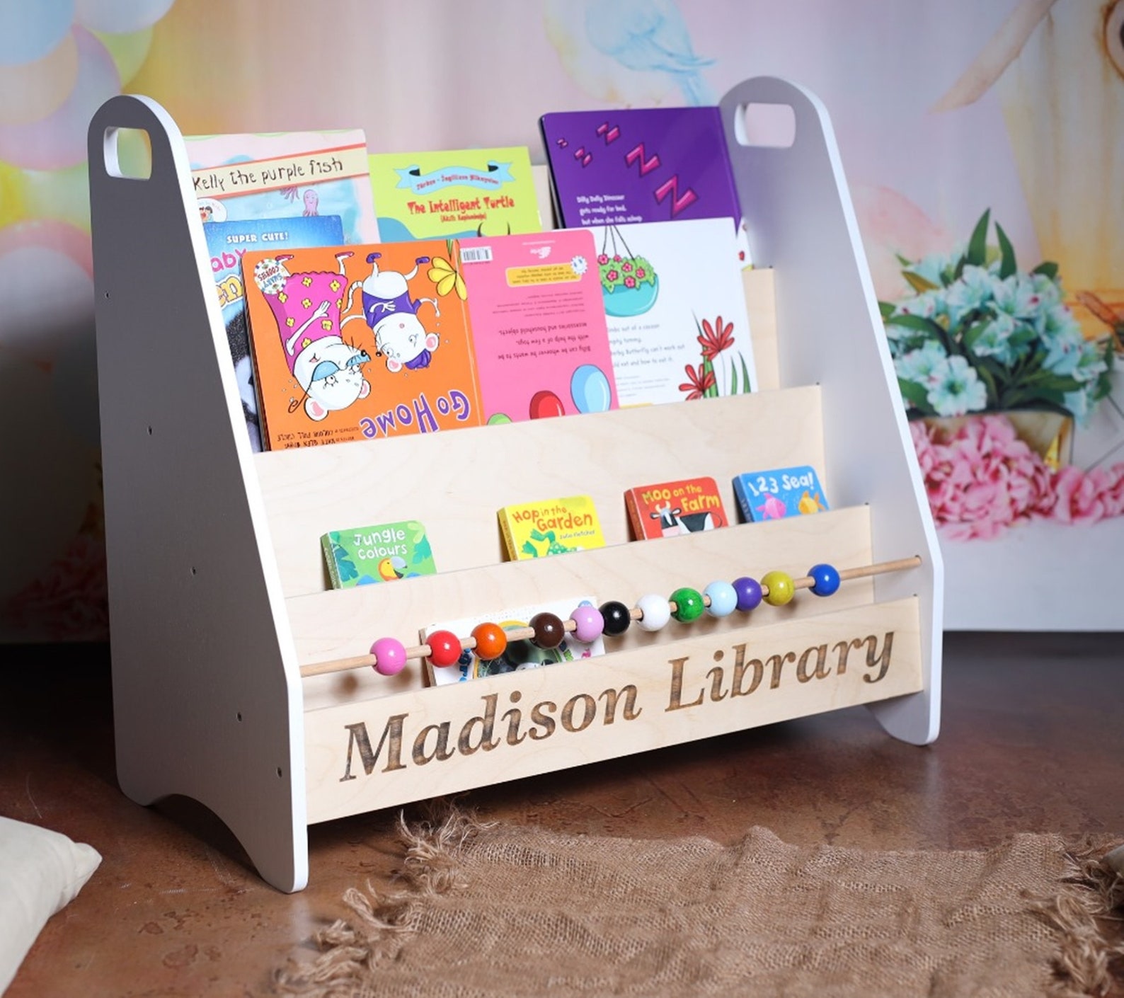 Montessori Bookcase, Bookcase for Child, Nursery Bookshelf ...