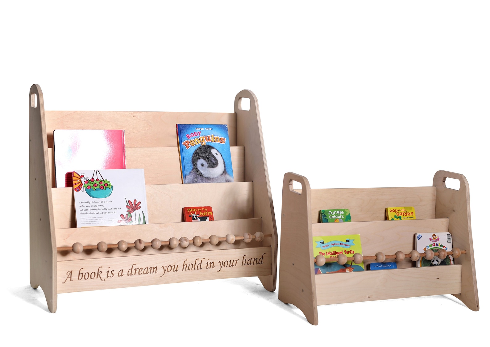 Montessori Bookcase, Bookcase for Child, Nursery Bookshelf ...