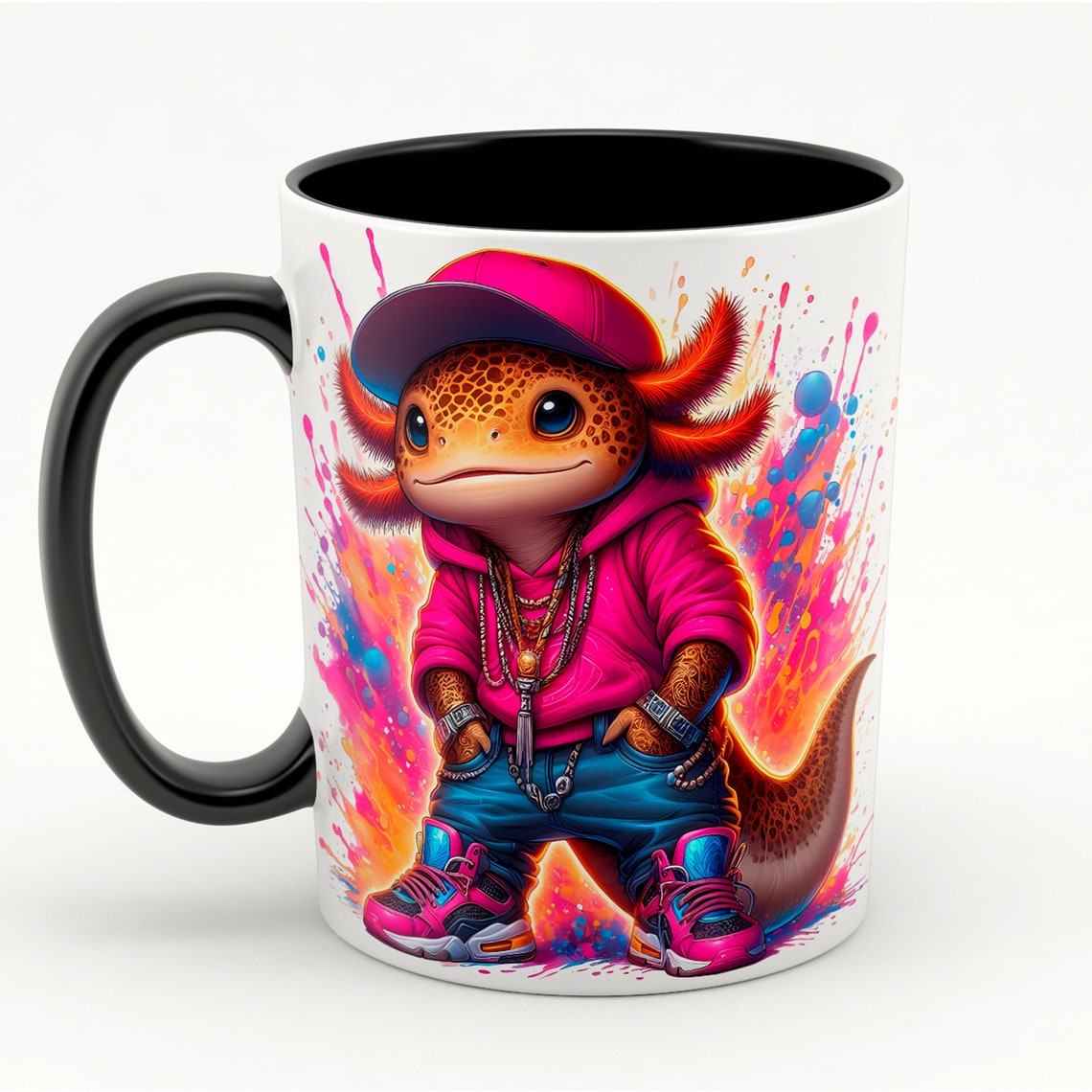 Axolotl Rap. Hip Hop Axolotl Mug. Original and Fun Axolotl PNG ...