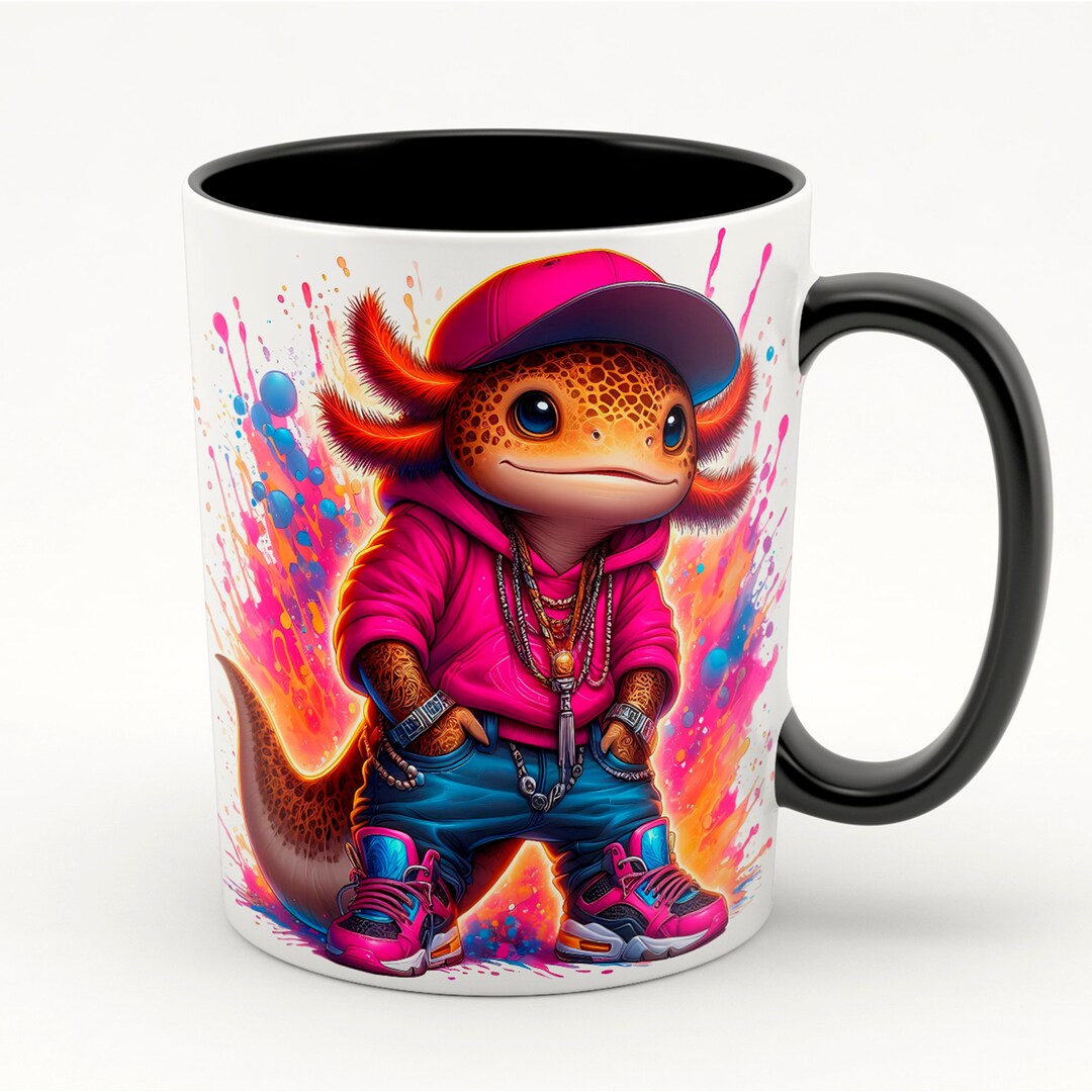 Axolotl Rap. Hip Hop Axolotl Mug. Original and Fun Axolotl PNG ...