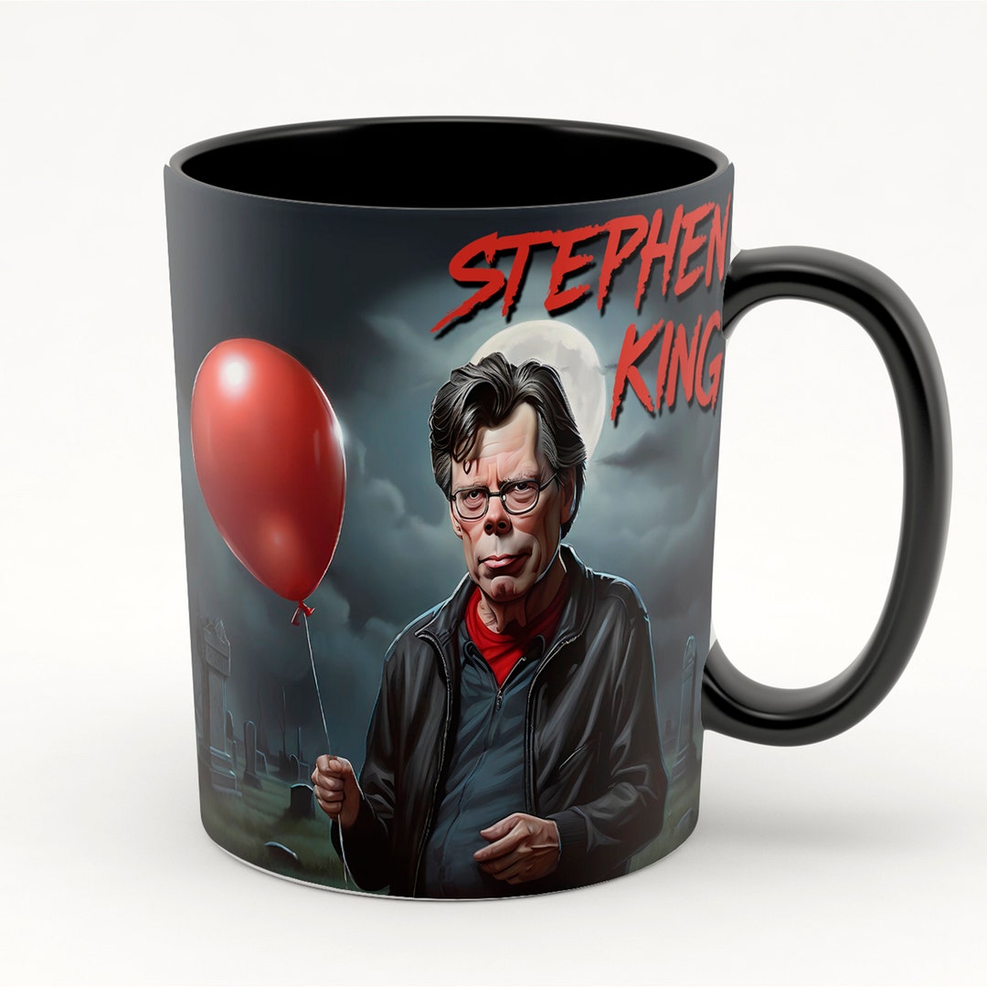 Stephen King Caricature, Png Printable Art, Stephen King Mug Design ...