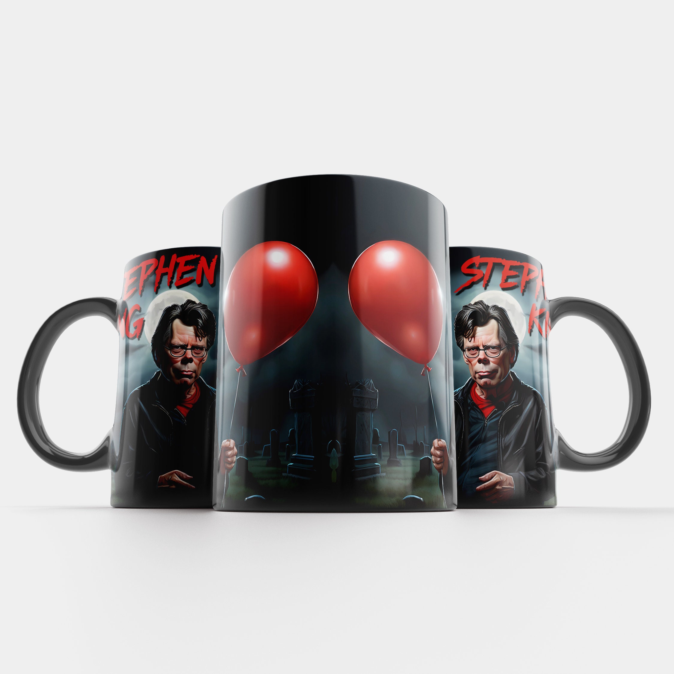 Stephen King Caricature, Png Printable Art, Stephen King Mug Design ...