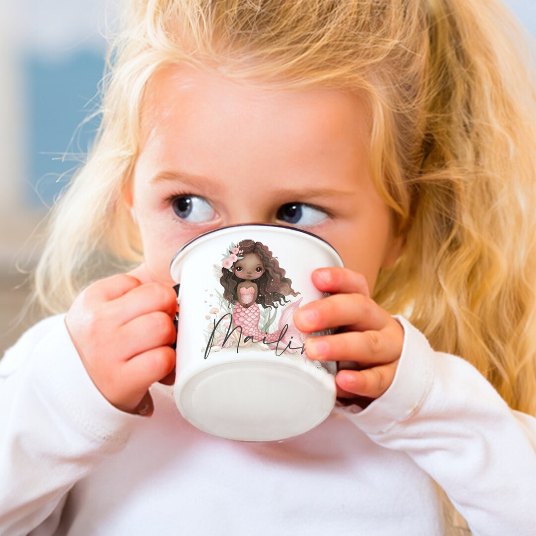 Personalized Mermaid Mug for Kids, Custom Christmas for Girls, Mermaid ...
