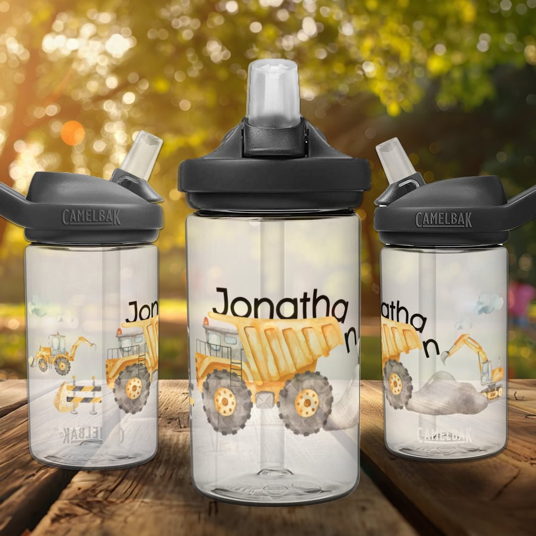 Personalized Kids Water Bottle Construction Back to School Gift for ...