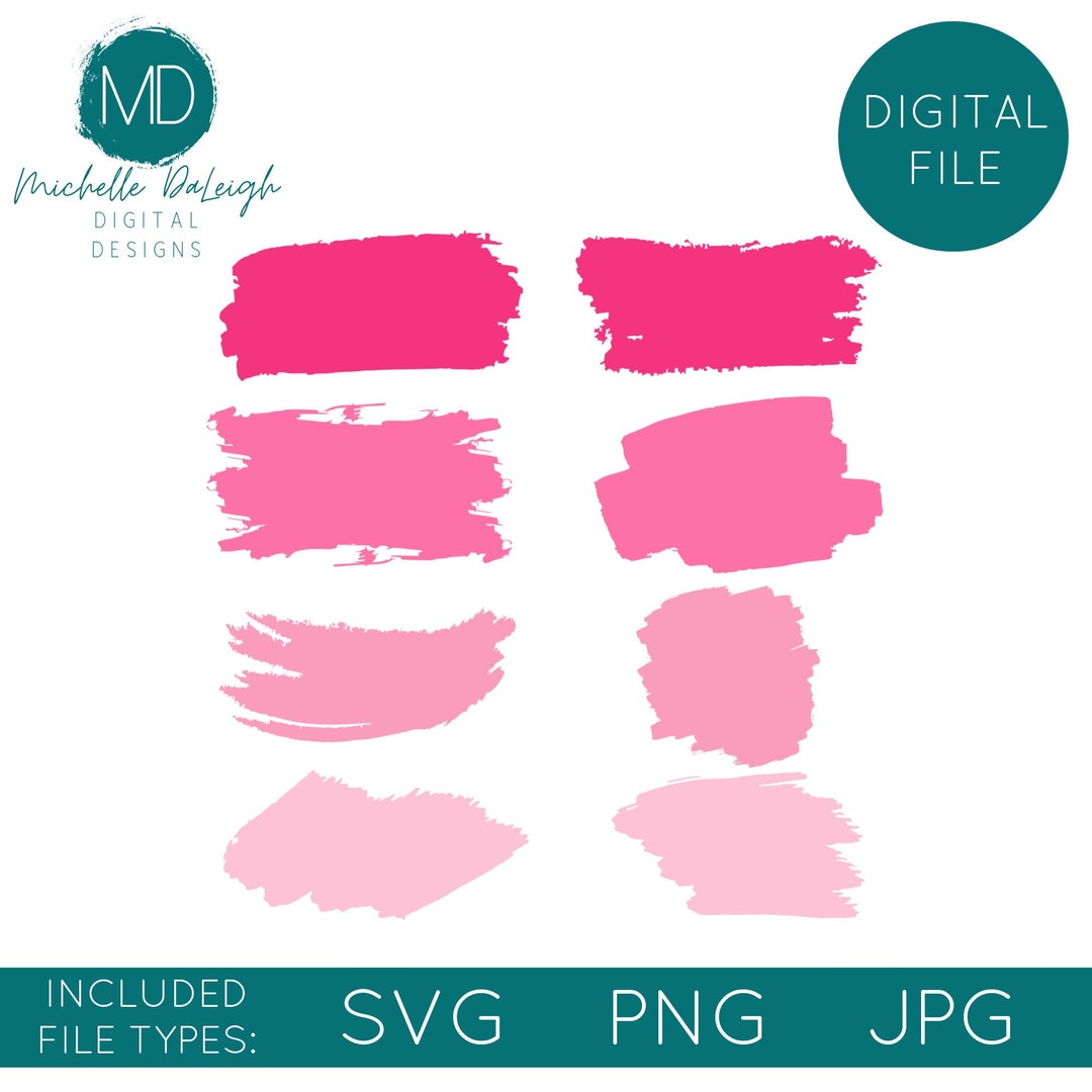 Brush Stroke Clip Art Set, Brush Stroke Clipart, Brush Stroke Svg ...