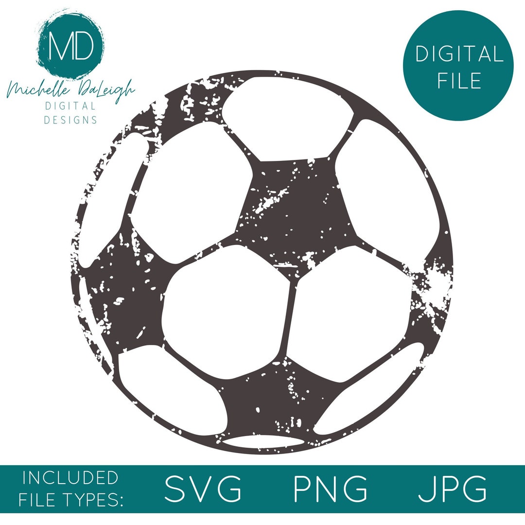 Distressed Soccer Ball Digital File SVG, Soccer Ball SVG, Cricut ...