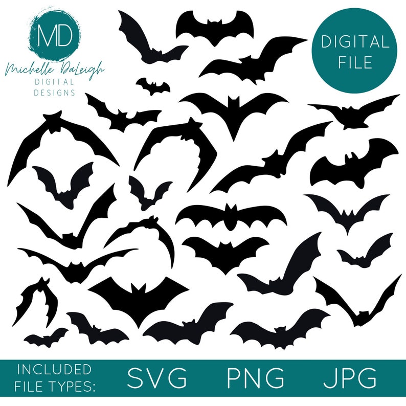 Bats Set SVG for Printing and Cutting Projects Bats SVG Bats - Etsy