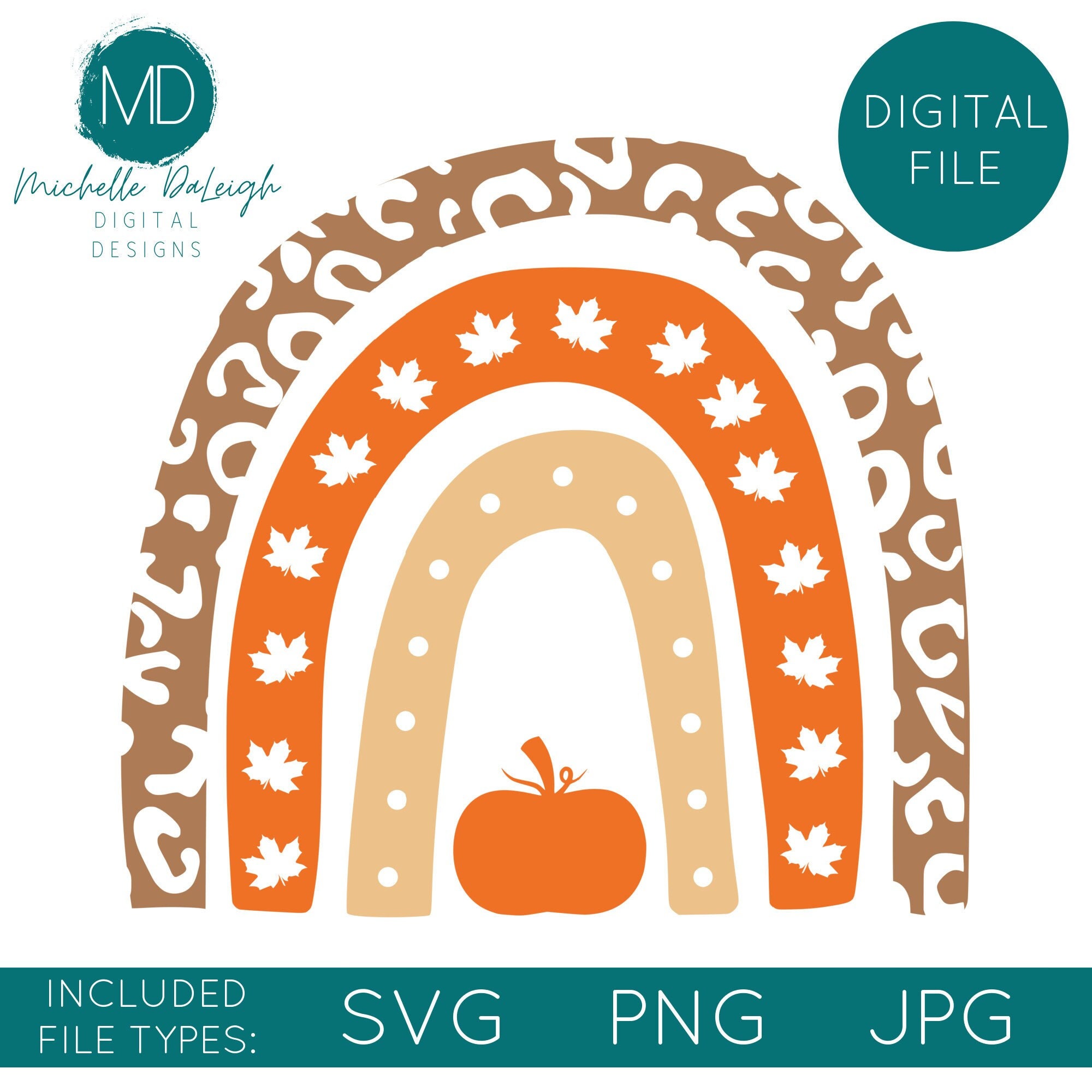 Fall Boho Rainbow SVG Fall Boho Rainbow Vinyl SVG Fall SVG Fall Shirt ...