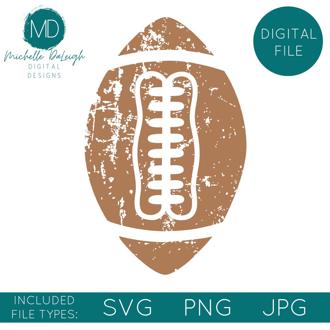 Distressed Football SVG, PNG, JPG, Cricut, Silhouette (digital File) - Etsy