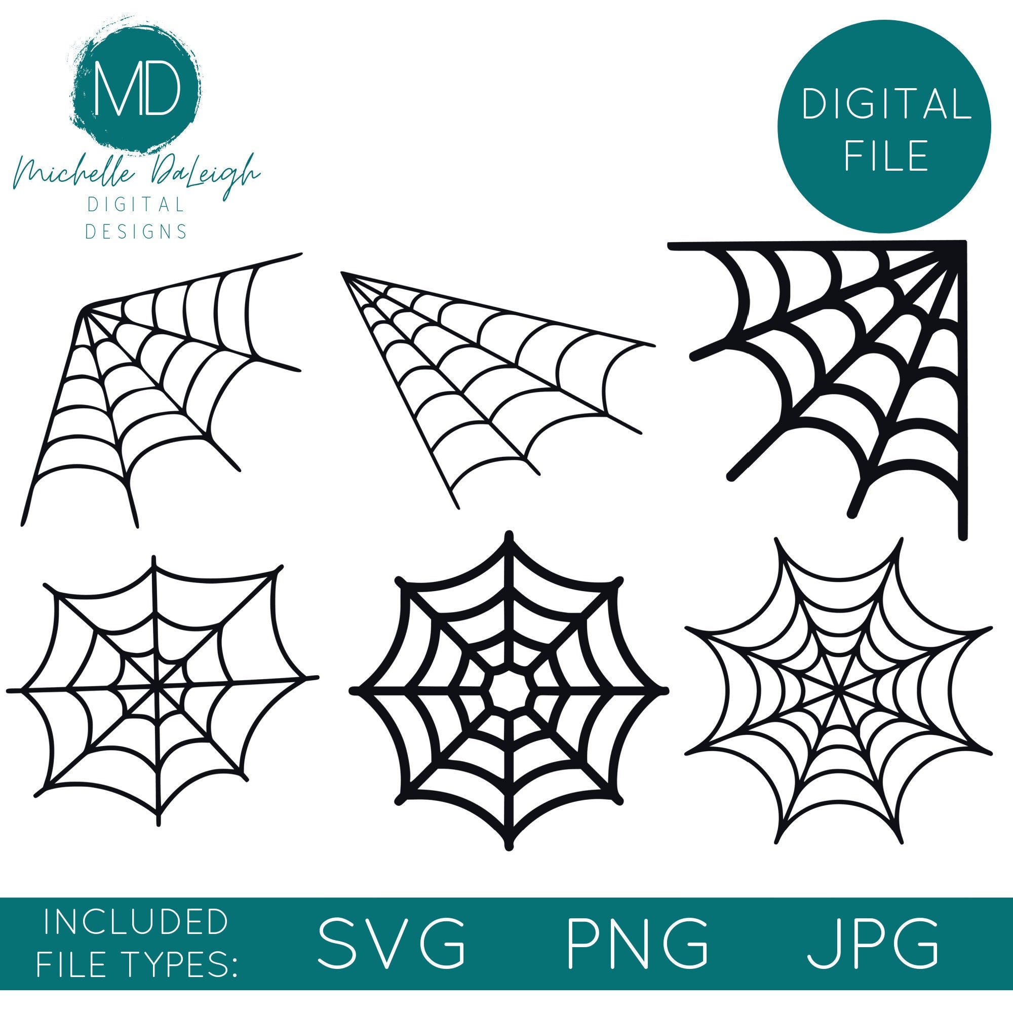 Spider Web Cut File Spider Web SVG Spider Web Design Spooky Web ...