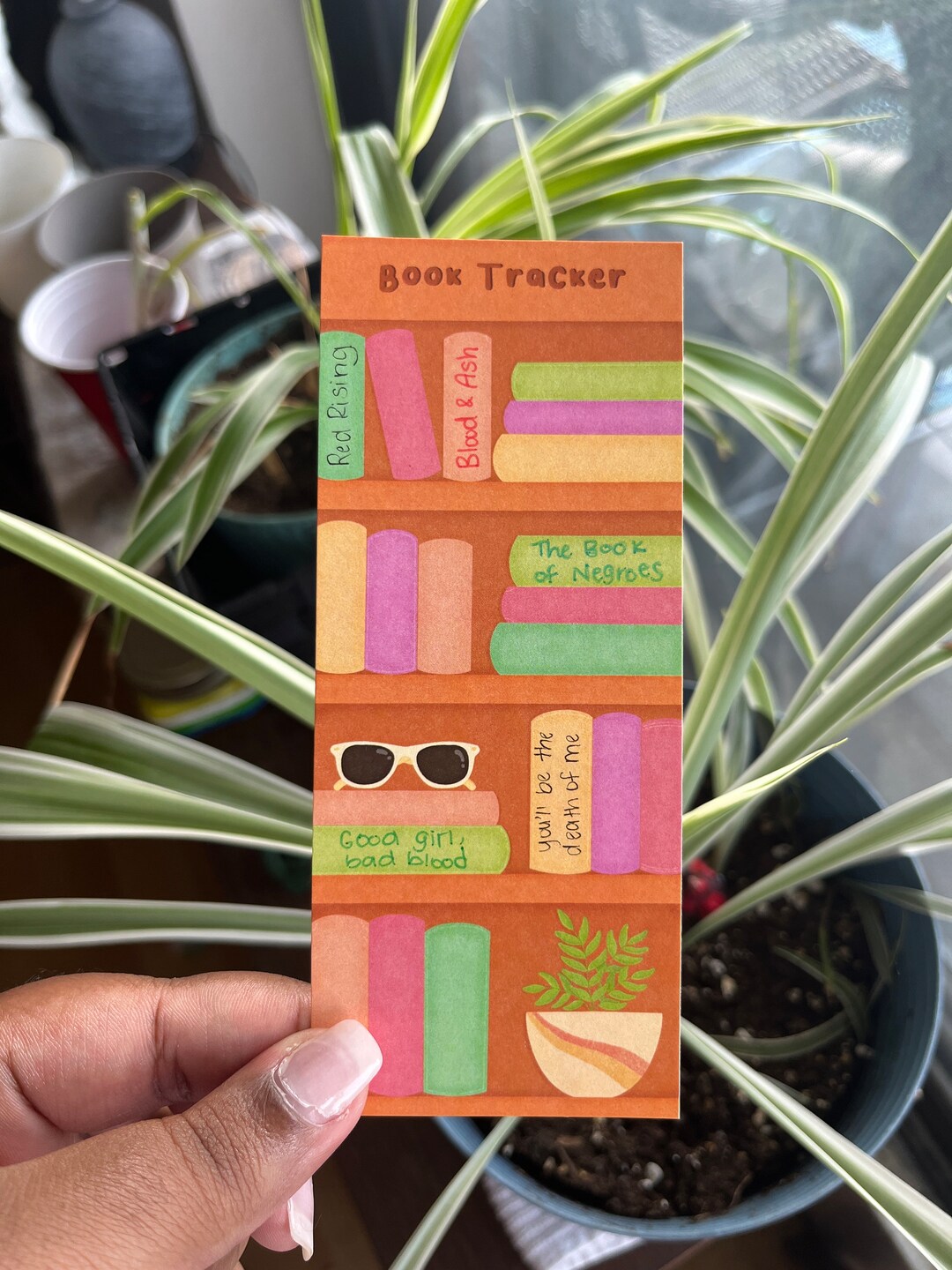 Rainbow Bookshelf Bookmark: Reading Tracker Page Marker - Etsy