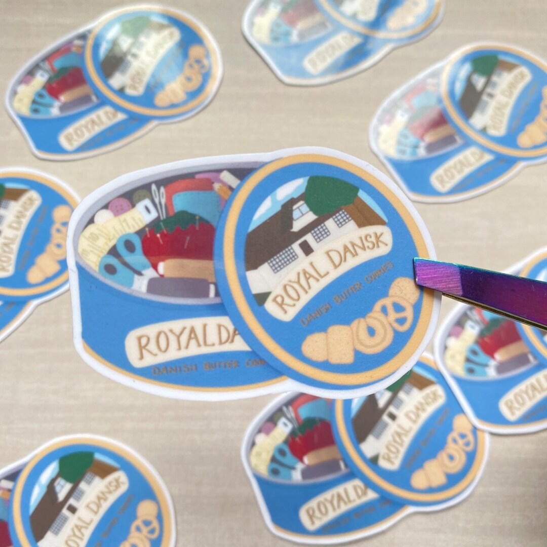 Cookie Tin Sticker Cookie Tin Sewing Sticker, Nostalgic Funny Sticker ...