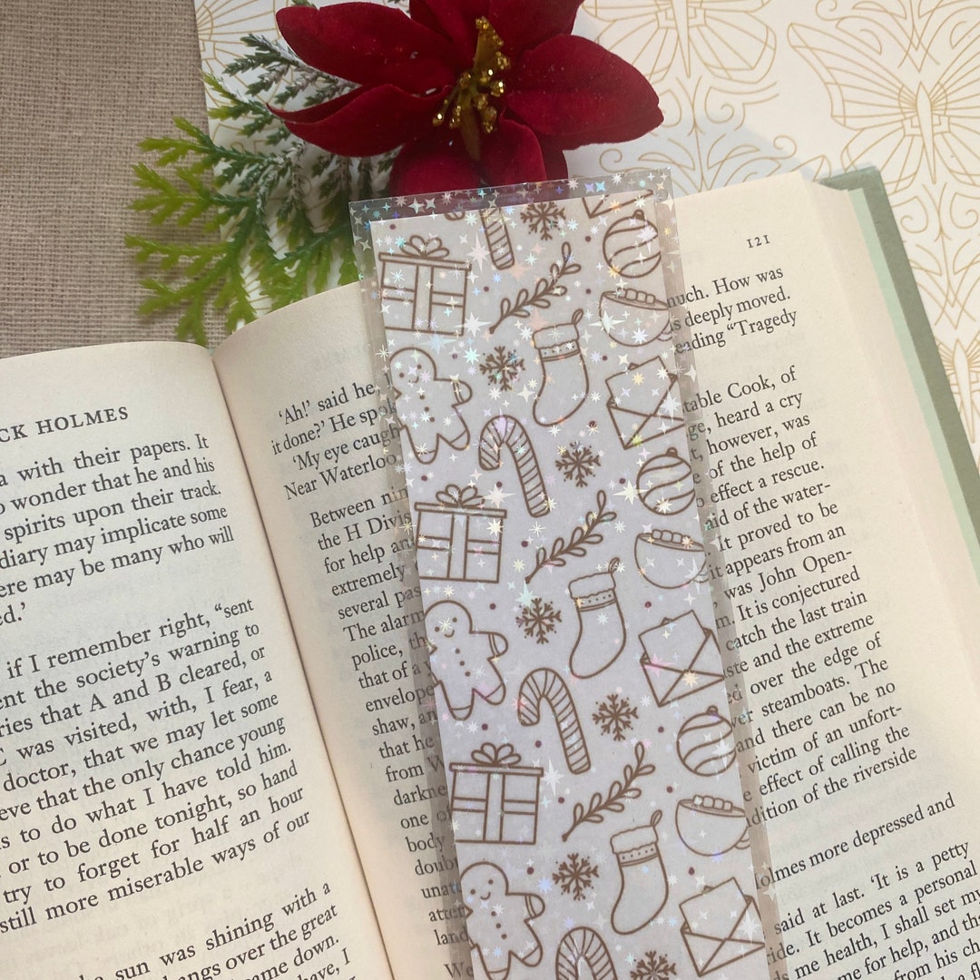 White Christmas Collage Bookmark Winter Holiday Collage Bookmark, Page ...