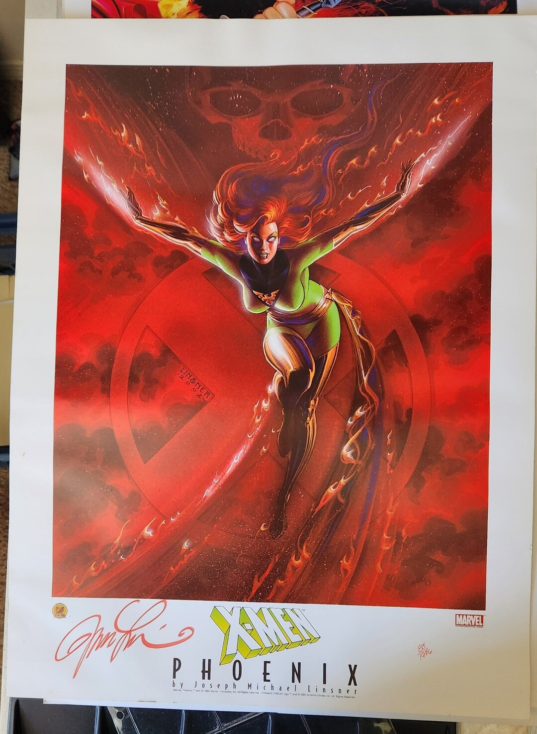 Premier X-men PHOENIX PAINTED LITHOGRAPH Signed Version Joseph Michael ...