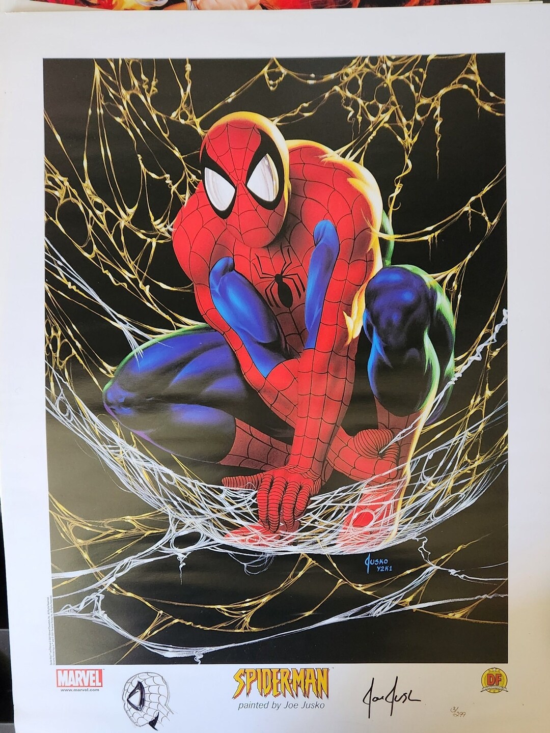 The AMAZING SPIDER-MAN Fully Painted Lithograph by Joe Jusko Remarked ...
