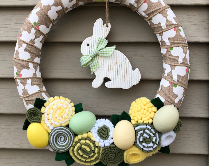 Bunny Wreath Easter Wreath Bunny Decor Bunny Decoration - Etsy