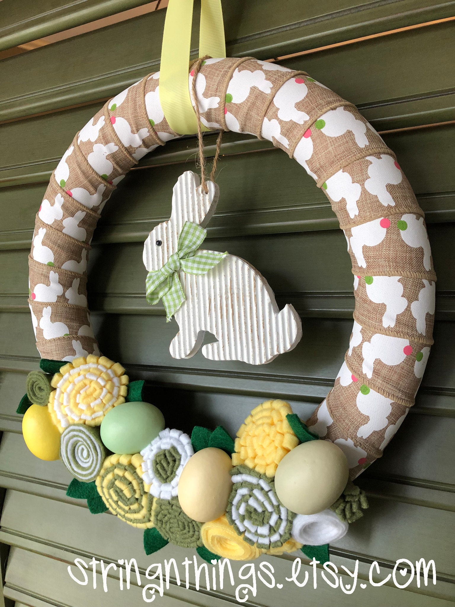 Bunny Wreath Easter Wreath Bunny Decor Bunny Decoration | Etsy