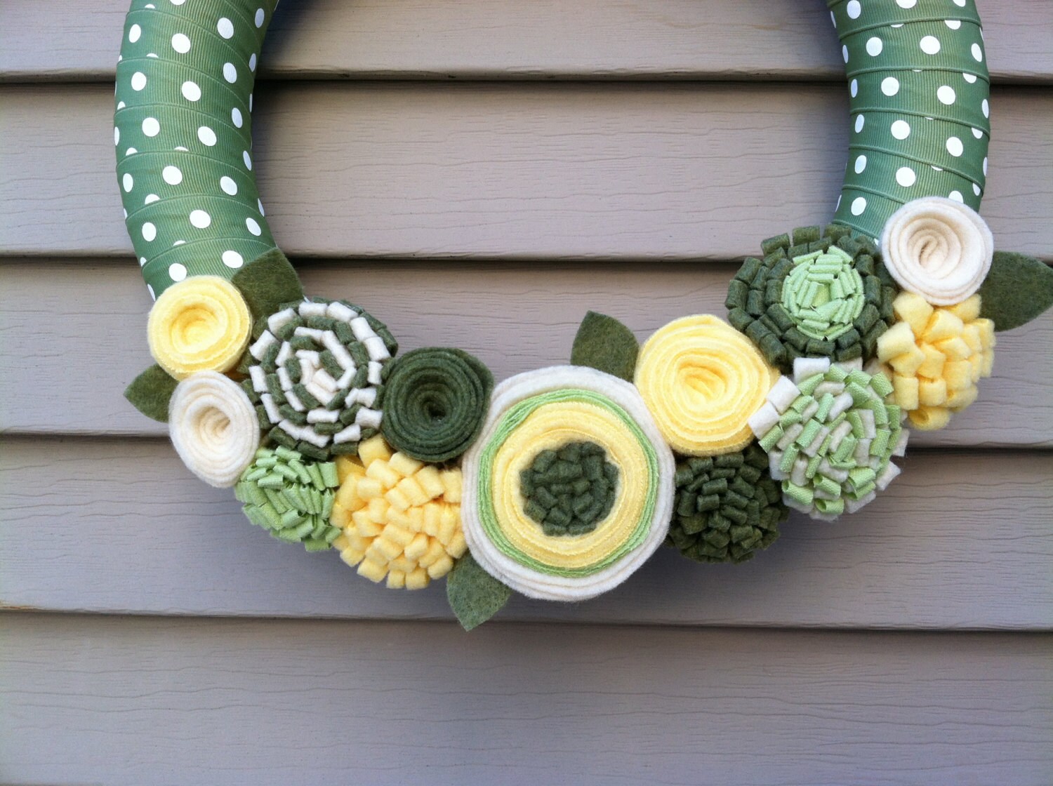 Spring Wreath Summer Wreath Easter Wreath Felt Flower | Etsy