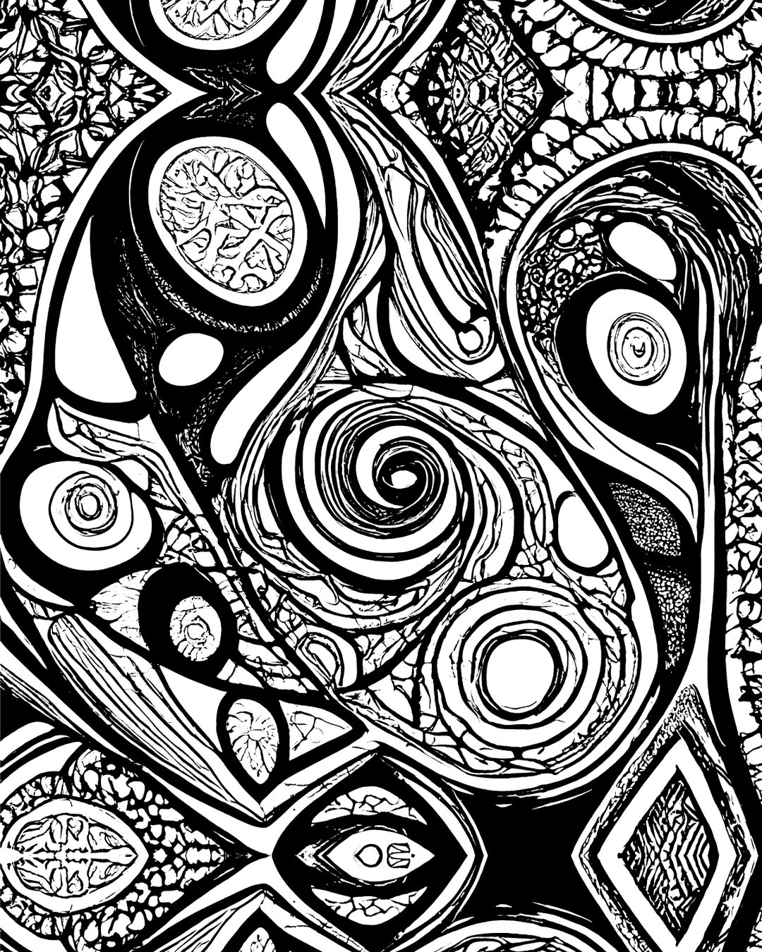 Adult Abstract Coloring Pages - PDF Download - 31 Pages - Etsy